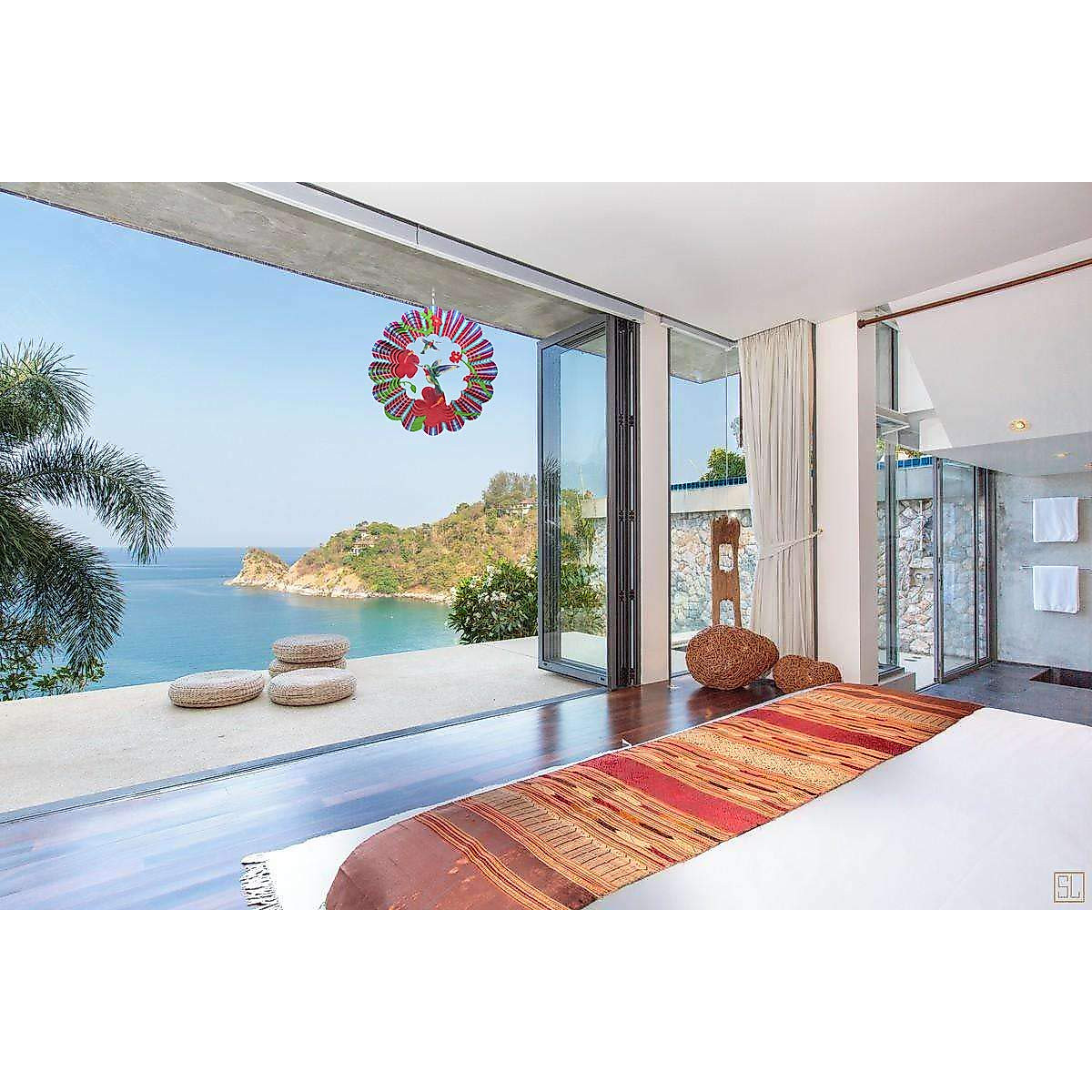 Hummingbird Wind Spinner Metal Garden Decor Outdoor 3D Stainless Steel Sculptures Kinetic Hanging Whirligigs Yard Art Decorations Backyard Indoor Patio Lawn Ornaments Clearance Sun Catcher Windmill