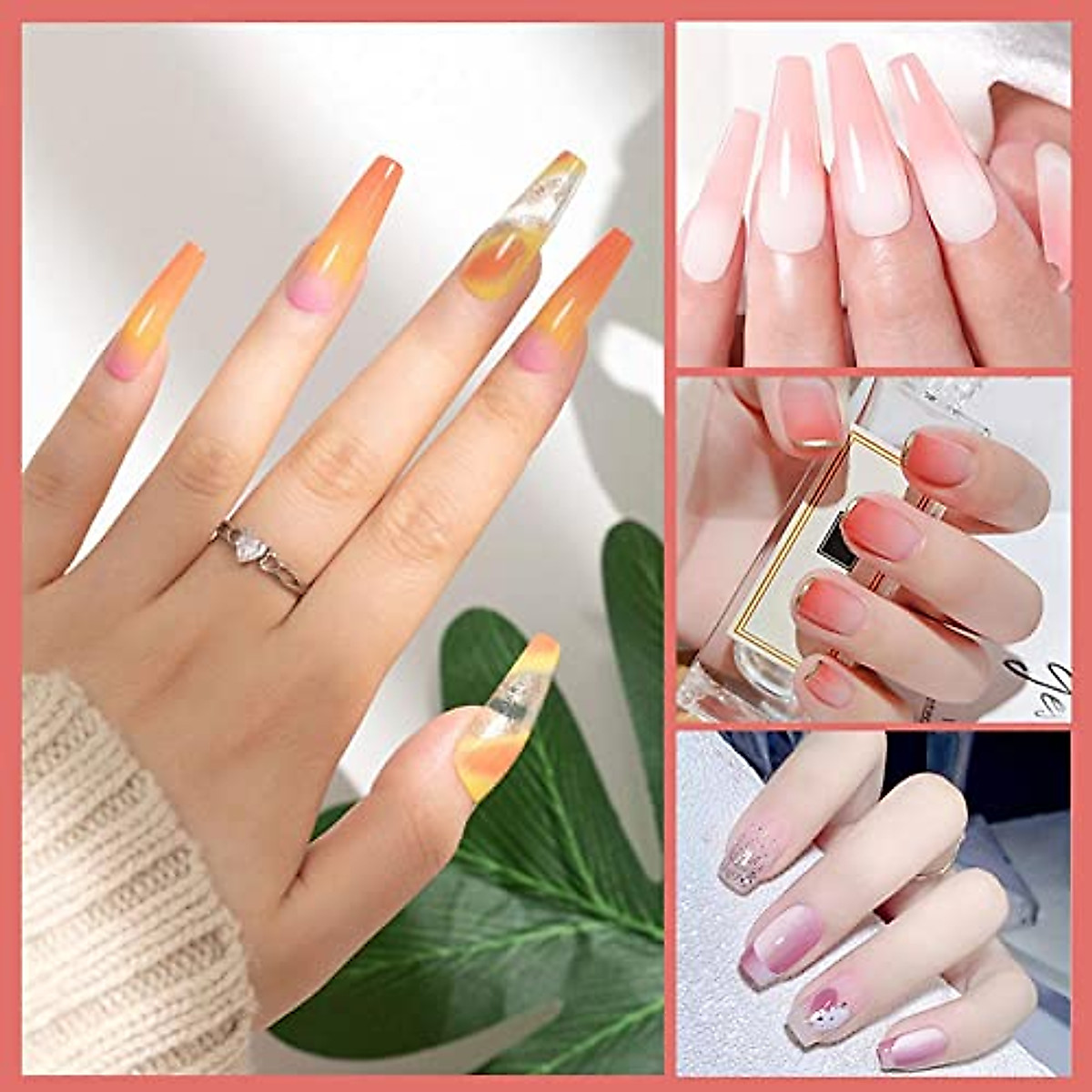 Nail Glitter Set,Gradient Powder,Nail Grading Powder, Magic Mirror Powder, Nail Polish Powder for French Nails Art Manicure Beginner Party Gift DIY Home