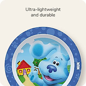 NUK Blue's Clues Kids Dinnerware Bundle | Includes Baby Spoon, Fork, Plate and Bowl for Toddlers 12+ Months