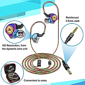 JAKPAK Wired Earbuds with Mic in-Ear Headphones Sports Earphones 3.5mm Earbuds, Wired Headphones Noise Canceling Deep Bass Stereo Sound Earbuds for iPhone 6/6S Samsung A13 A03s S10 S9, Moto G Stylus