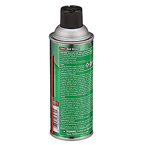 CRC Red Grease 03079 – 11 WT OZ, Multi-Purpose Aerosol Lubricant, Red Color for Easy Visual Inspection