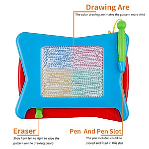 16pc Mini Magnetic Drawing Board, 4-Colors Travel Size Erasable Doodle Magna Board Toy, Small Writing Painting Sketching Pad, Educational Learning and Classroom Prizes for Toddler Boy Girl Kids Child