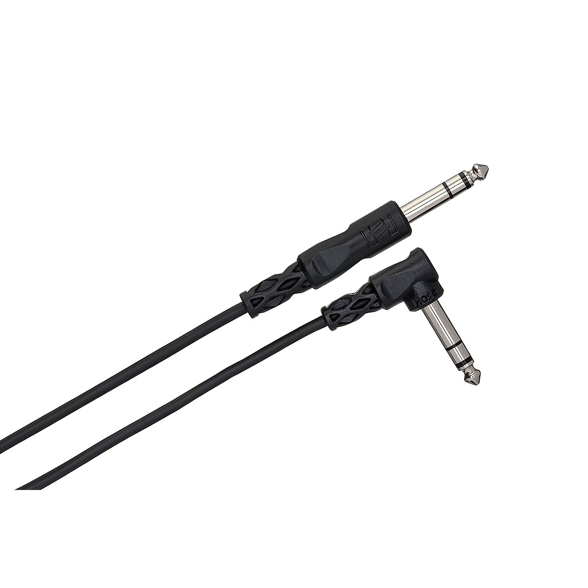 Hosa CSS-103R 1/4" TRS to Right Angle 1/4" TRS Balanced Interconnect, 3 Feet