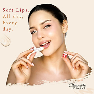 CHAP-LIP Lip Balm Lip Butter with Fruit Flavors, Cocoa Butter, Coconut Oil Moisturizing Vitamin E & Total Hydration Treatment & Soothing Lip Therapy 60 Ct. Made in USA