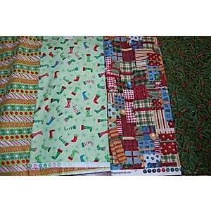 Lot of 40Pcs Christmas Quilt Blocks, Cotton Fabric Charm Pack, 10" Squares