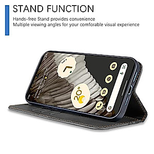 Oduio 7 Pro 5G (6.7") Wallet Case Premium PU Leather Flip Folio Case with [Shockproof TPU Inner Shell] Card Holders Slots Magnetic Kickstand Phone Cover, Black