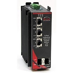 Red Lion Controls/N-Tron SLX-5EG-2SFP Sixnet 5 Ports, unmanaged Industrial Ethernet Switch 3GE RJ45 PoE + 2 GE SFP Ports