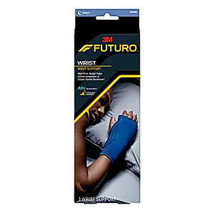 FUTURO Night Wrist Support, Helps Provide Nighttime Relief of Carpel Tunnel Symptoms, Breathable, One Size
