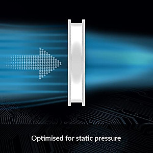 ARCTIC P12 PWM PST - PC Fan, 120mm Case Fan with PWM Sharing Technology (PST), Pressure-optimised, Quiet Motor, Computer, Fan Speed: 200–1800 RPM (0 RPM <5%) - White