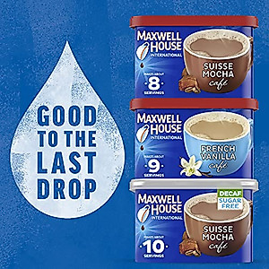 Maxwell House International Suisse Mocha Café-Style Instant Coffee Beverage Mix, 7.2 oz. Canister