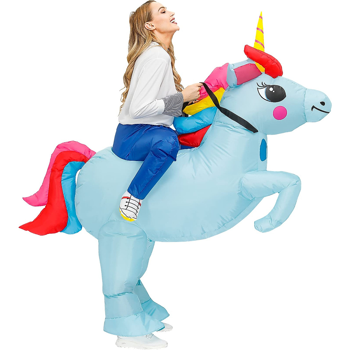 KOOY Inflatable Costume Adult,Inflatable Halloween Costumes,Unicorn costume adult,adult halloween costume women,Blow up Costumes