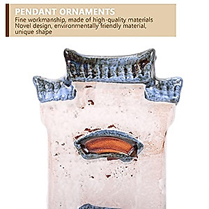 Cabilock 1pc Flowerpot Desktop Flower Vase House Shaped Planter Pot Ceramic Pot Small Plant Pots Cute Flower Pots Chinese Style Flower Planter Planters Mini Ceramics Green Plants Penholder