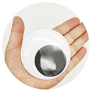 Xiasen Wiggle Eyes for Crafts 3 15 Inches Self Adhesive Giant Large Self Stick Google Eyes 4 Pack for Crafts Decoration Accessories white black