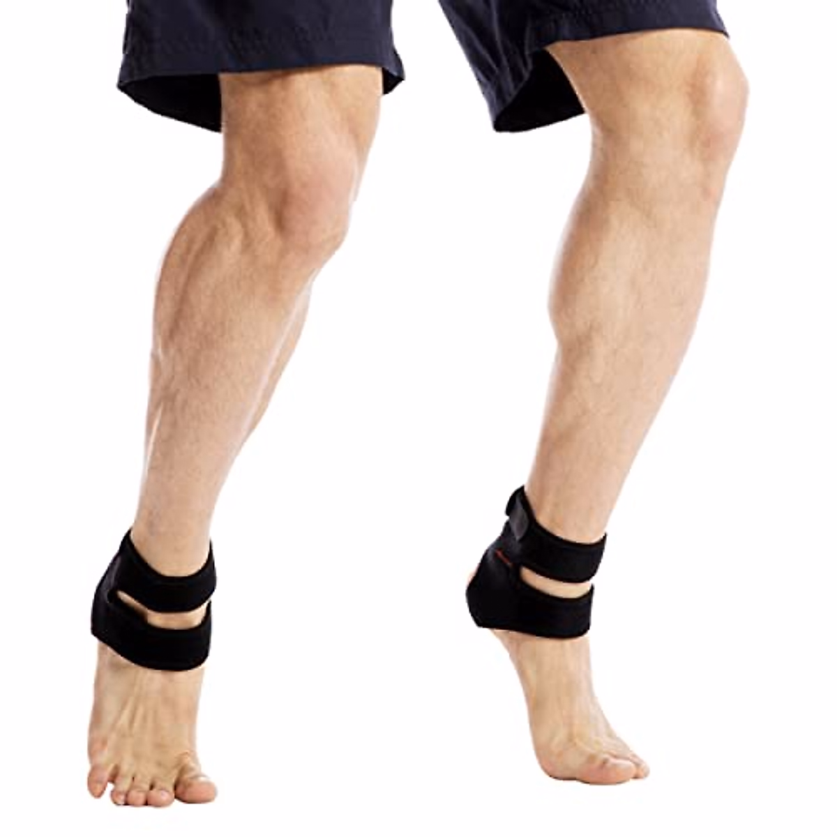 HiRui Ankle Brace Ankle Support for Men Women, Adjustable Ankle Wraps Ankle Stabilizer for Sports Protection Running Basketball Arthritis Sprain, Breathable (One Size, Black, 2-Pack)