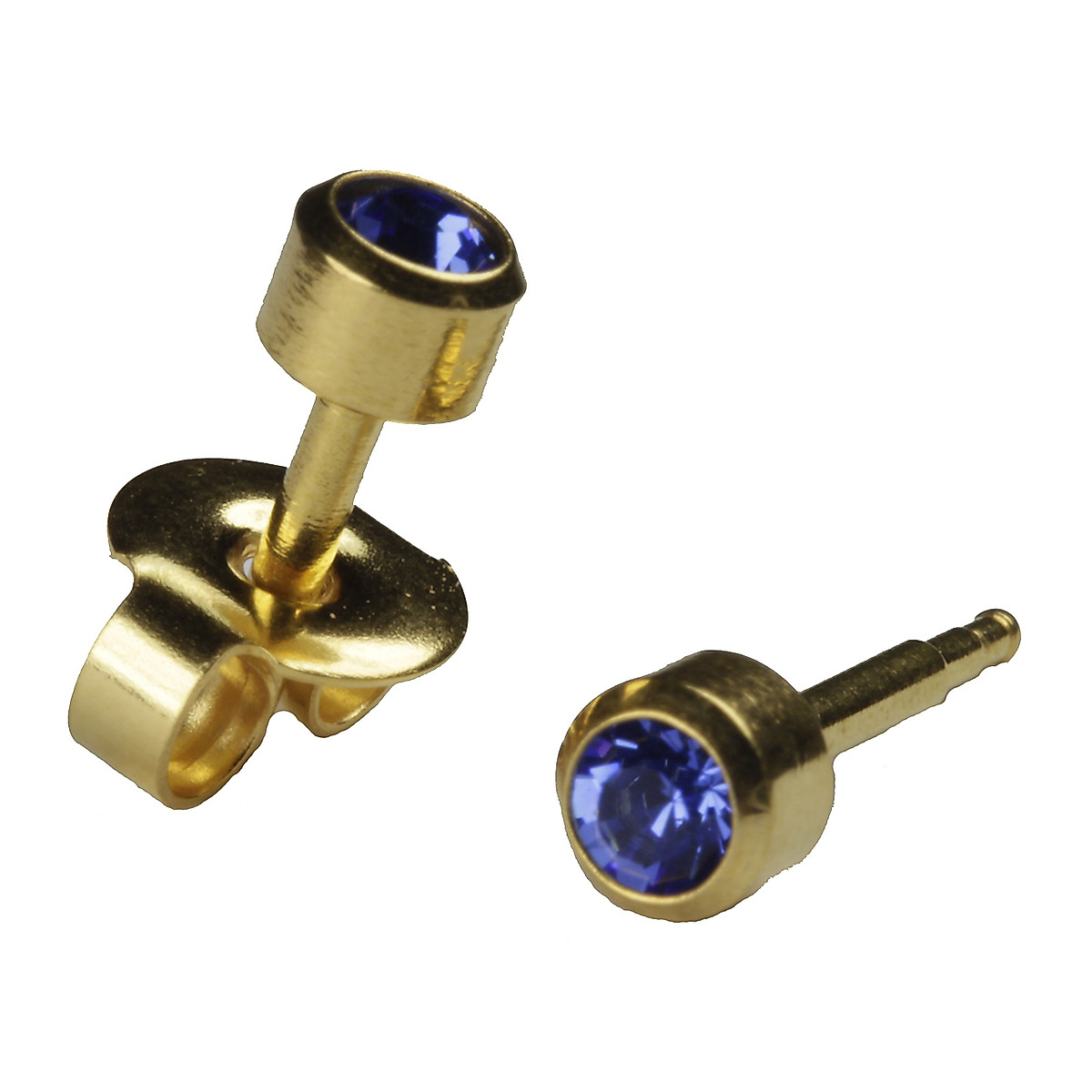 Ear Piercing Earrings 6 Pairs of 4mm 16ga Thick Post Gold Studex Studs Hypoallergenic