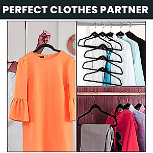 Nawazjee Velvet Clothing Hangers 30 Pack, Lightweight Non Slip, Heavy Duty Durable Closet Space Saver Black/ Silver Ultra Slim 360 Rotating Top for Coat Suit Swivel Hook Hangers.