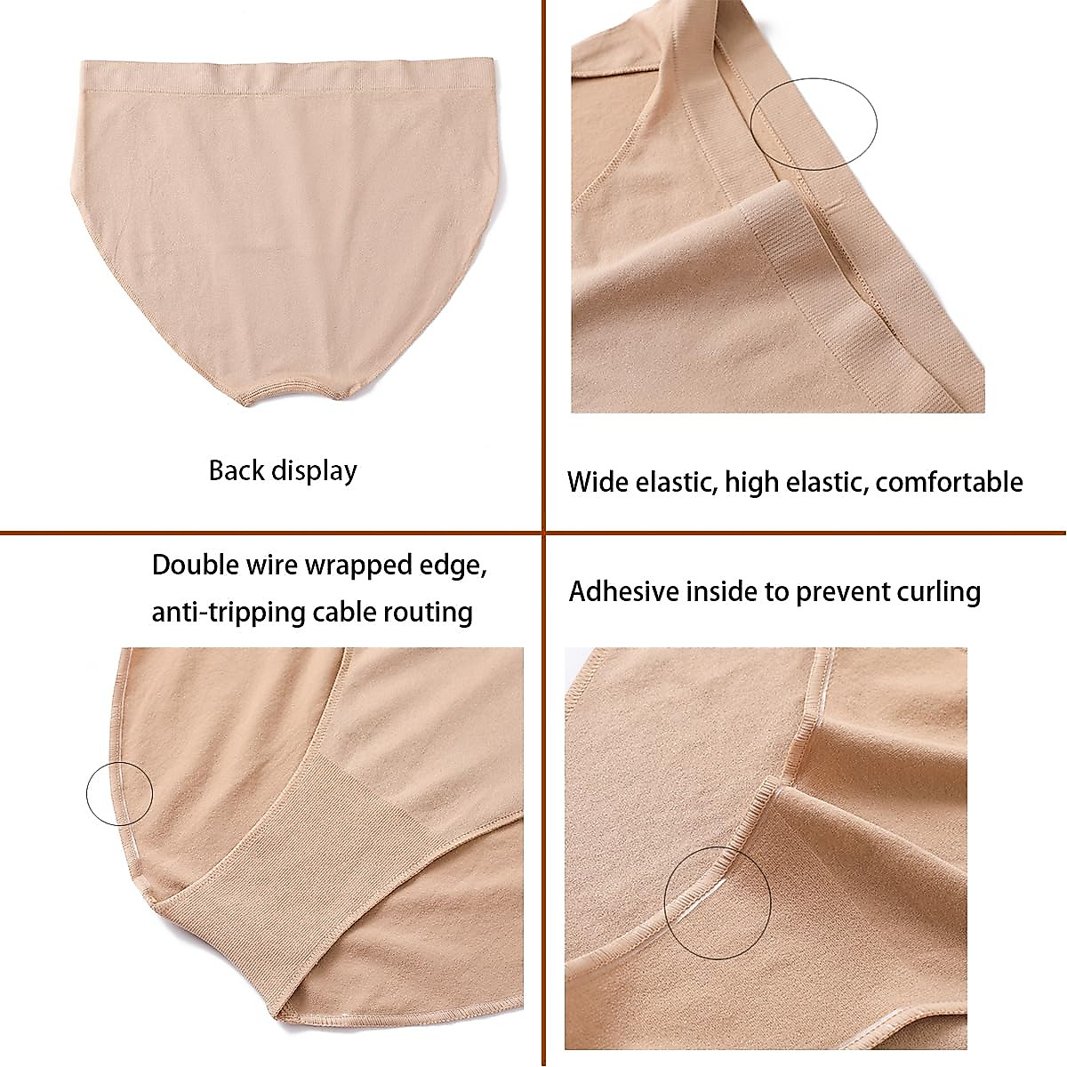 3 pcs Ballet Dance Briefs-Nude Underwears(Toddler Girls Women)
