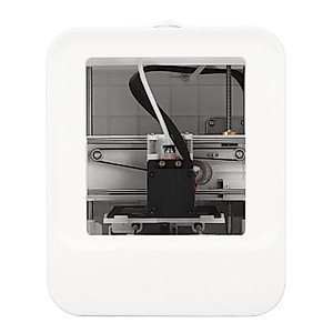 3D Printer, White High, Portable Intelligent APP Control, Small 3D Printer for Beginners (US Plug)