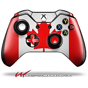 WraptorSkinz Decal Style Vinyl Skin Wrap compatible with XBOX One Original Wireless Controller Canadian Canada Flag - (CONTROLLER NOT INCLUDED)