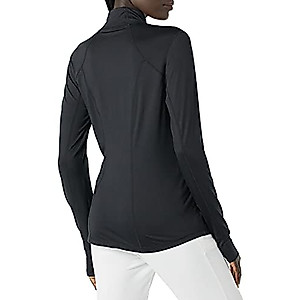 Amazon Essentials Women's Brushed Tech Stretch Full-Zip Jacket (Available in Plus Size), Black, X-Large