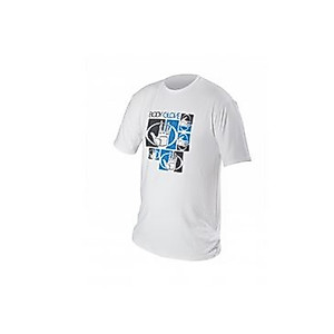 Body Glove Men's Deluxe Short Arm Loose Fit Rashguard, White, X-Large