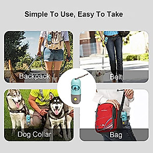 Potaroma Dog Poop Bags, 8 Rolls Guaranteed Leak-Proof Doggie Poop Bags, Extra Thick Waste Bags, Lavender Scented, 120 Count, Includes Flashlight Bag Dispenser Holder
