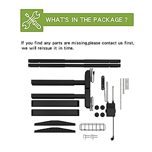 Radlove Dual Motor Height Adjustable Standing Desk Frame, Adjustable Desk Legs for 48'' to 70'' Desk Tops, Home Office Sit Stand Desk Base, Heavy Duty 265 lb Load Capacity for Home Office (Black)