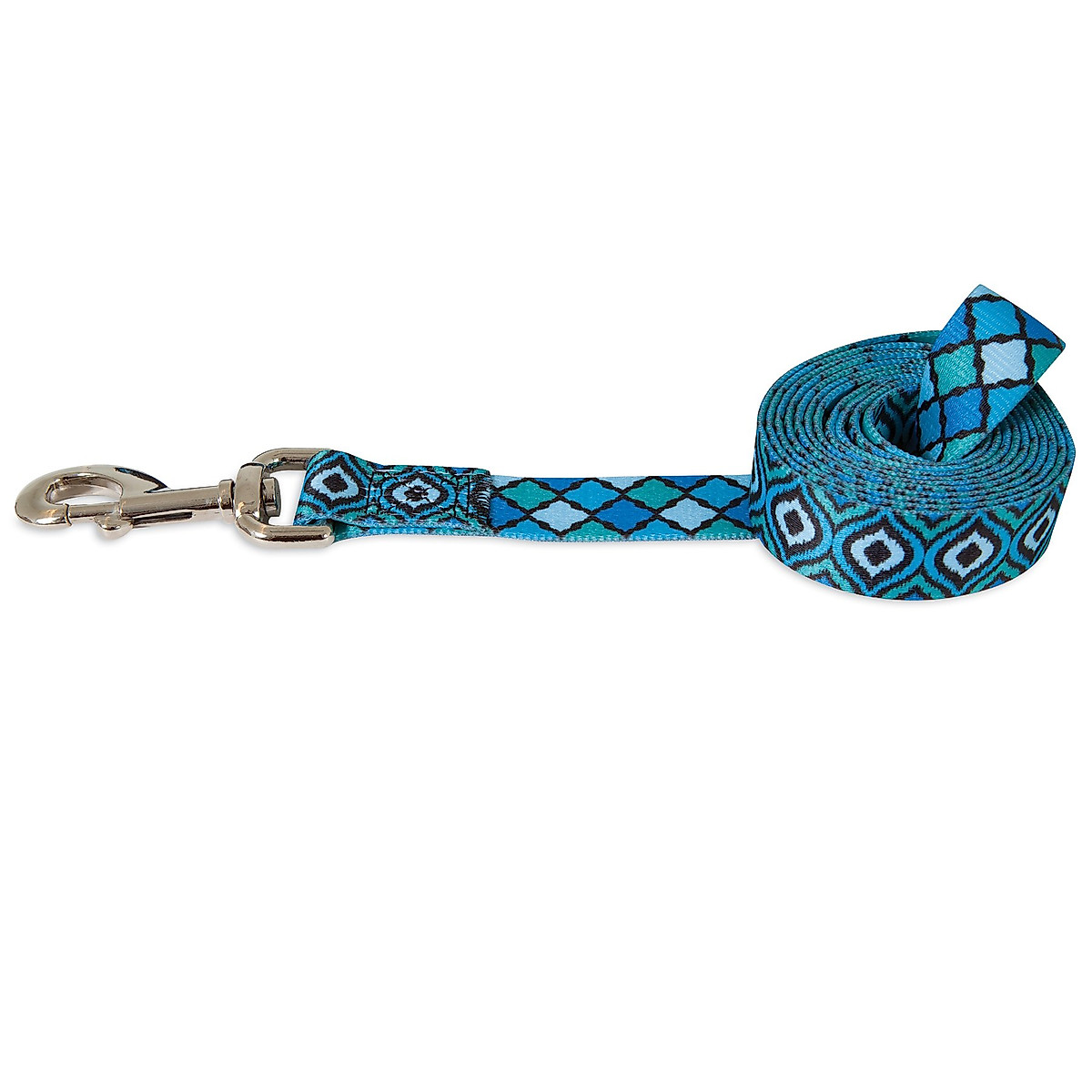 Petmate Mix & Match Leash, 1" x 6', Blue Geo Print