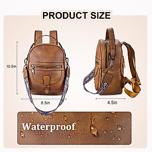 ZGWJ Mini Backpack Purse for Women, Designer Leather Cute Roomly Small Backpacks, Ladies Shoulder Backpack Fashion Handbag