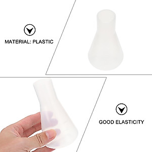 Beakers 10pcs Science Scientific Scale Erlenmeyer Flasks Laboratory Practical Plastic Lab Experiment Mouth for Jar Narrow Flask Supplies Conical Labs Experimental Glass