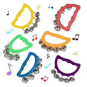 MUSCELL Jingle Bells, 24 Pcs Christmas Hand Bells Jingle Bells, Brightly Colored Musical Instruments Jingle Bells Gift for Children Party, Classroom and Show, for 3+Years Old