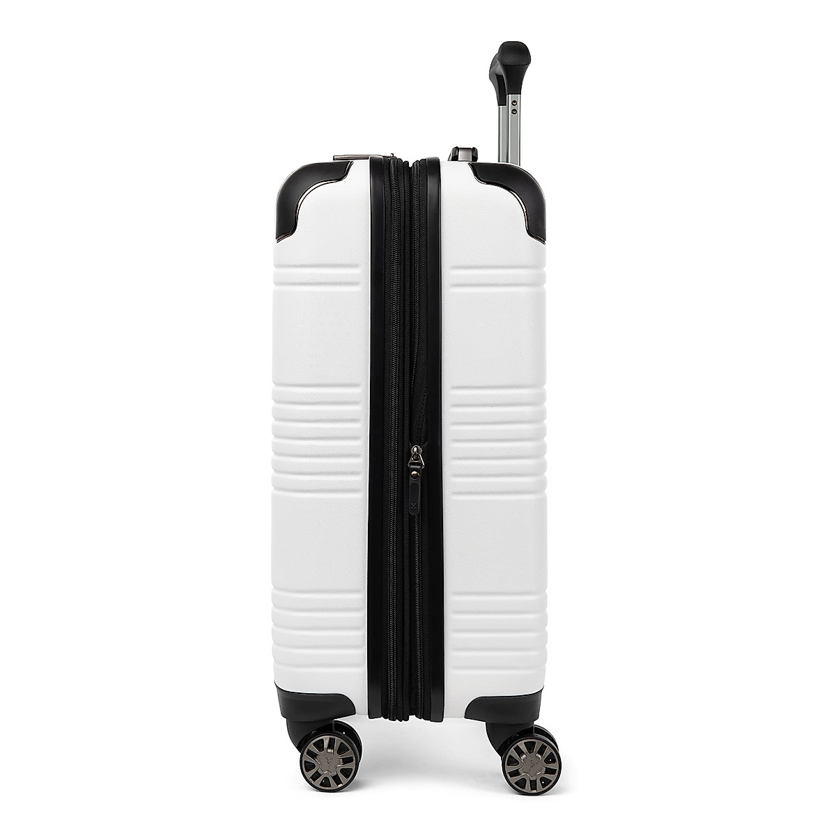 Travelpro Roundtrip Hardside Expandable Luggage, TSA Lock, 8 Spinner Wheels, Hard Shell Polycarbonate Suitcase, White, 2-Piece Set (21/25)