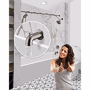 LOCALAND Slip-On Extra Long Tub Spout with Diverter, 1/2 Inch Slip Fit Connection,Brushed Nickel