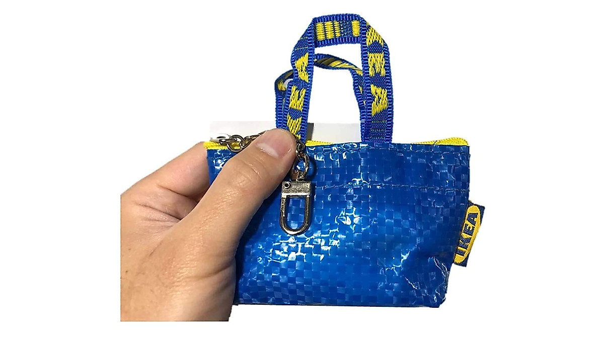 IKEA KNOLIG Key & Coin Purse – Compact Blue Organizer for Keys and Coins