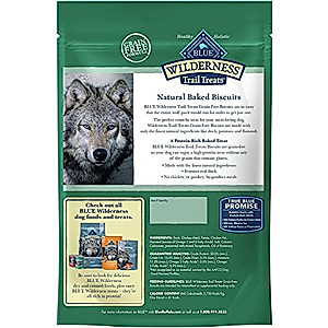 Aurora Pet Variety Pack (2) Blue Wilderness Trail Treats Grain-Free Dog Biscuits (Duck Recipe and Salmon Recipe) 10-oz Each with AuroraPet Wipes