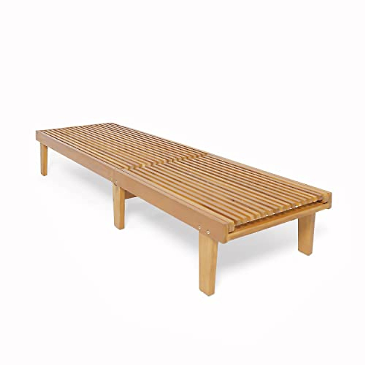 Christopher Knight Home Addisyn Outdoor Wooden Chaise Lounge, Teak Finish