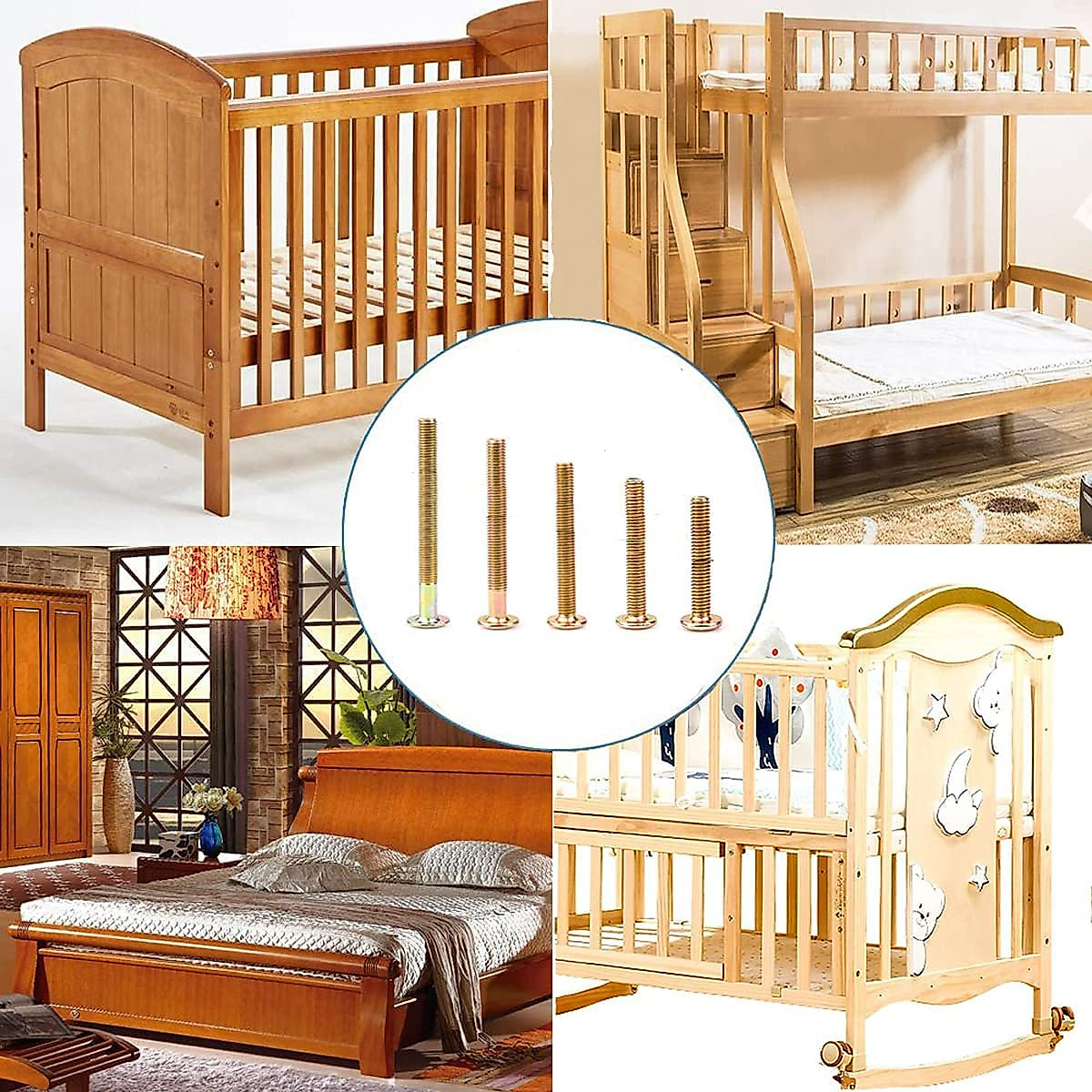 Yinpecly 10Pcs M8 × 75mm Carbon Steel Inner Hex Flat Head Screw Hex Socket Flat Head Screws Furniture Bolts Colorful Tone