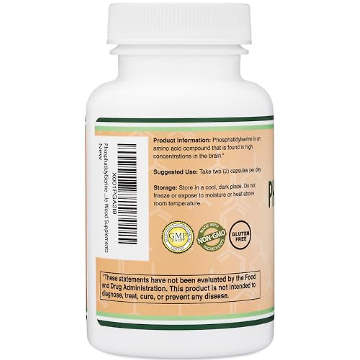 PhosphatidylSerine Supplement 300mg Per Serving, 120 Capsules (Phosphatidyl Serine Complex) by Double Wood