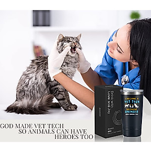 Onebttl Vet Tech Gifts, Appreciation Gifts for Veterinary Technologists on Christmas, Birthday and End of Year, 20 oz Stainless Steel Insulated Tumbler - Heroes