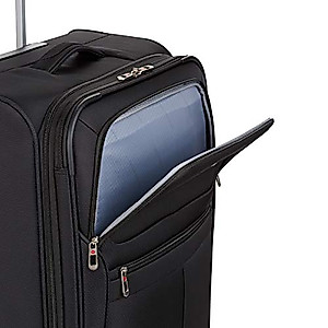 SwissGear 4010 Softside Luggage with Spinner Wheels, Black, Carry-On 18-Inch