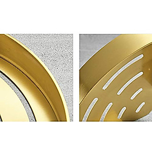 Wall Mounted Shower Shelf Corner Shelf Gold Kitchen Storage Shelf Bathroom Shelf 1 Layer, 2 Layers with Hook Durable Space Saving - Aluminum