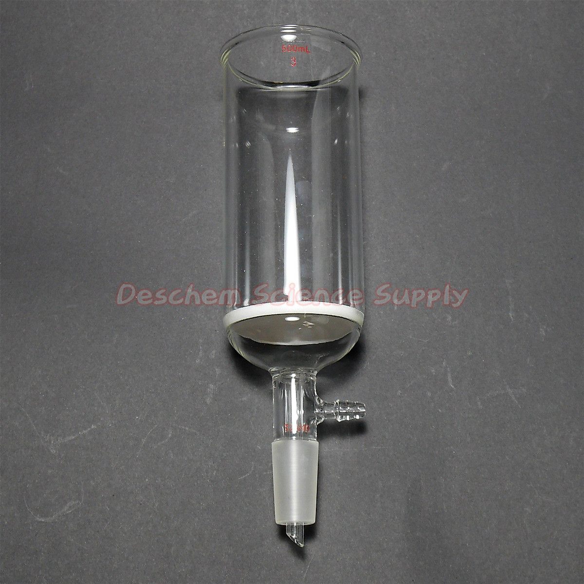 Deschem 500ml,24/40,Glass Buchner Funnel,3# Coarse Filter