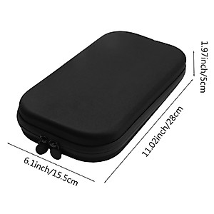 Hlsicnalm EVA Hard Shell Portable Stethoscope Storage Box Carry Travel Case Bag for Pen Organizer Flashlight Tweezers Tape, Black, Modern
