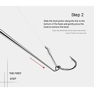 shuwen 5Pieces Fish Hook Remover Tool Metal Hook Remover Extractor Fish Hook Disconnect Device Fish Hook Detacher Fishing Tool Kit Fishing Accessory for Saltwater Freshwater-Grey