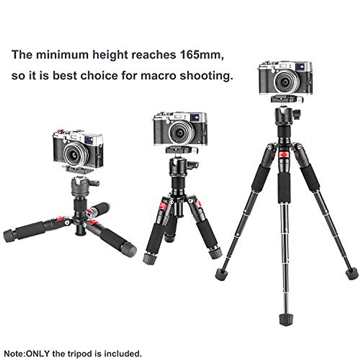 Neewer Portable Desktop Mini Tripod - Aluminum Alloy 20 inches/ 50 Centimeters with 360 Degree Ball Head, 1/4 inch Quick Shoe Plate for DSLR Camera Video Camcorder, Load up to 11 pounds/5 kilograms