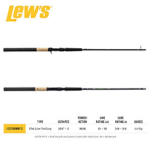 Lew's Speed Stick 10'6"-2 Medium Flat Line Trolling Walleye Rod