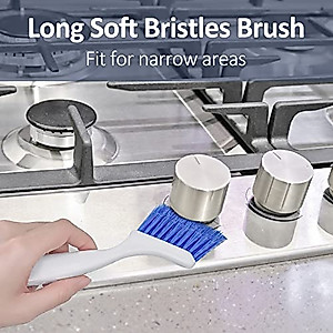 WENSTIER 4 PCS Cleaning Brush for Household Use, Scrub Brushes for Cleaning Kitchen Sink Corner, Small Scrub Brush with Handle