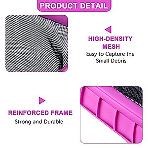 Professional Luxury Pool Skimmer/Pool Cleaner, Pool Leaf Net & Heavy Duty Reinforced Swimming Pool Deep-Bag Rake Net,Fine Mesh Net, for Outdoor & Indoor Swimming Pools,Hot Tub and Spas (Purple)