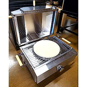 Portable Outdoor 430 Stainless Steel Propane BBQ Gas Grill + Pizza Oven Combo