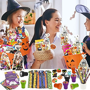 168 PCS Halloween Party Favors 24 Pack Halloween Stationery for kids Trick or Treat Gifts for Halloween Party Classroom School Supplies Prizes Rewards Halloween Goodie Bag Stuffers Halloween Toys